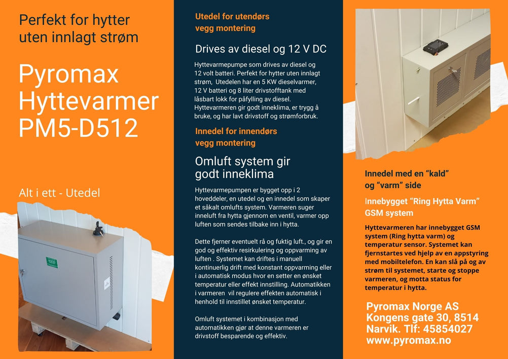 Pyromax PM5-D512 Hyttevarmer